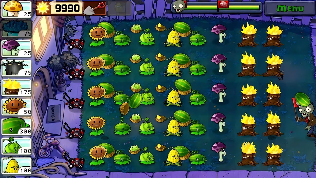 Plants vs. Zombies Hack: Advanture Night Hack Challenge gameplay! | Pvz ...