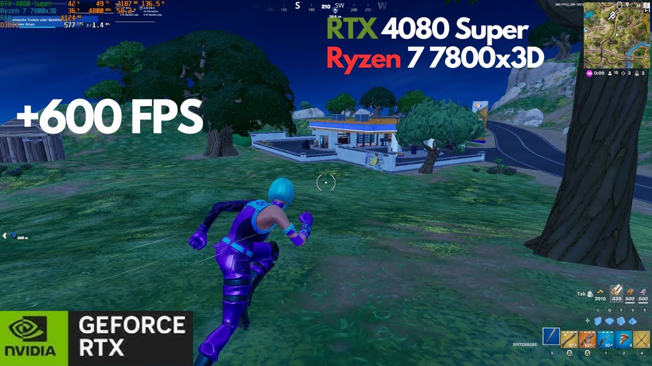 Ryzen 7 7800X3D + Rtx 4080 Super Fortnite Chapter 5 Season 1|Benchmark ...
