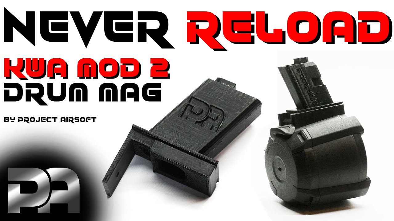 NEVER RELOAD your KWA QRF Mod 2 again - Drum Magazine by Project ...