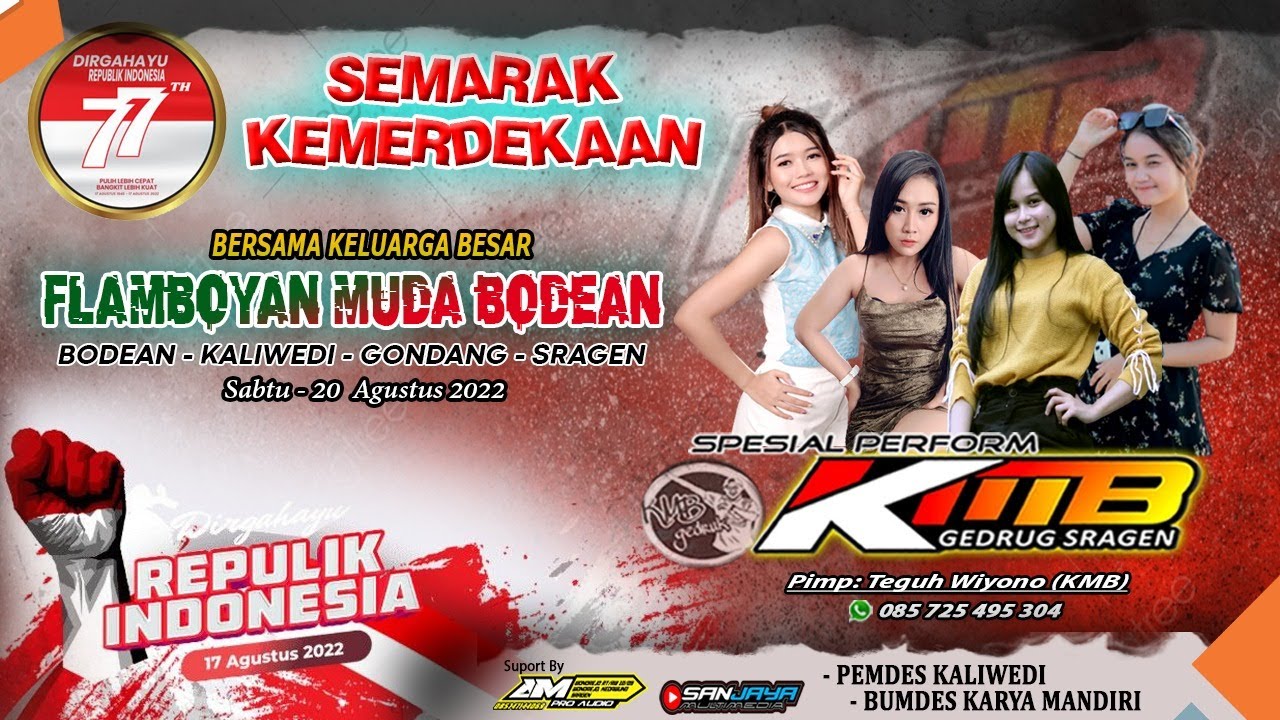 Live KMB GEDRUG || AM PRO AUDIO - Memeriahkan HUT RI Ke 77th - FLAMBOYAN MUDA - Bodean 20 Agst ...
