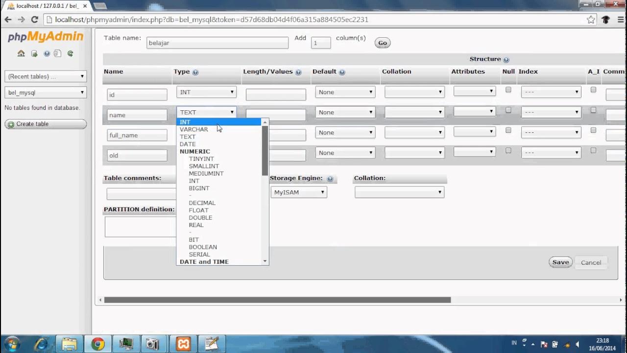 Php Tutorial Indonesia Cara Menggunakan Phpmyadmin - YouTube