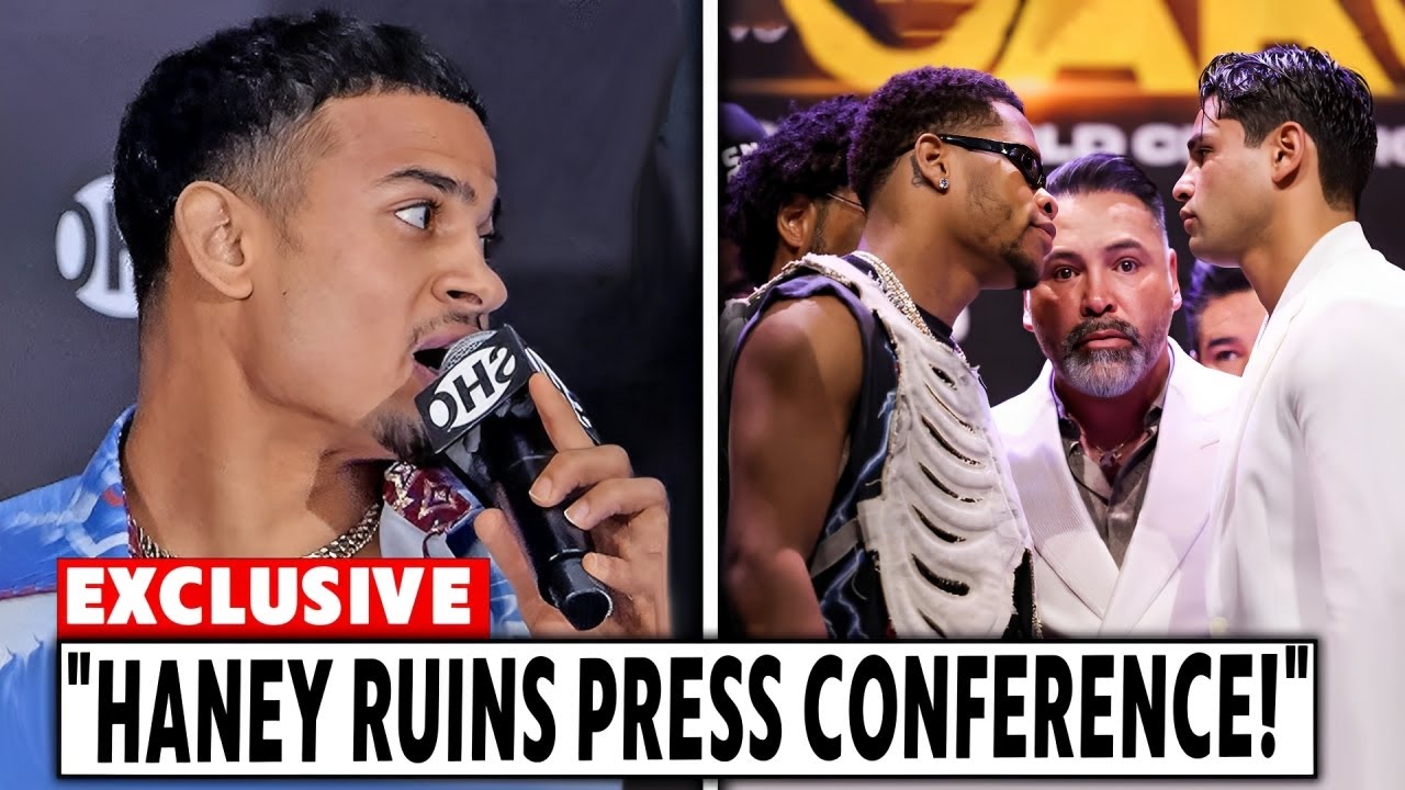 "Devin Haney STORMS Ryan Garcia’s Press Conference & IGNITES BRAWL ...