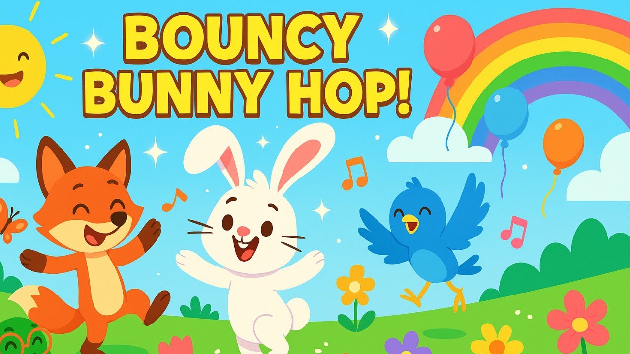Bouncy Bunny Hop 🐰 | Fun Dance Song for Kids! Let’s Bunny Hop! 🐇🎶 Fun ...
