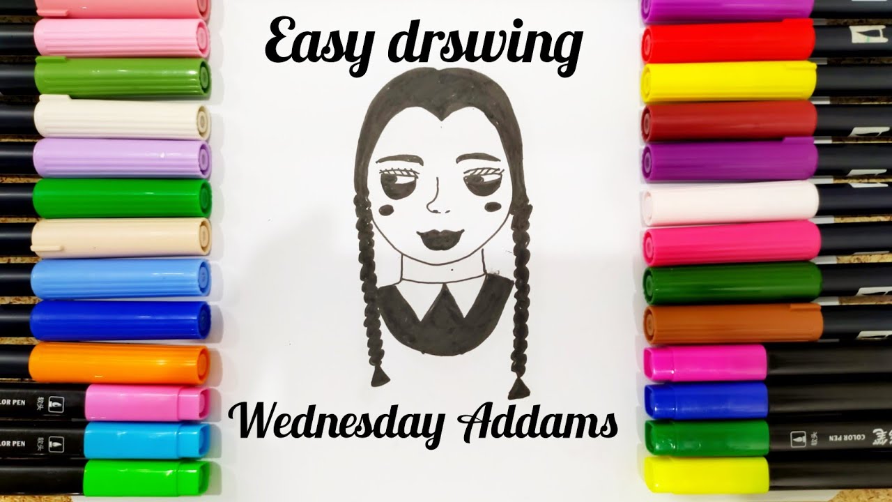 how to draw Wednesday Addams / wednesday Netflix / drawing tutorial ...