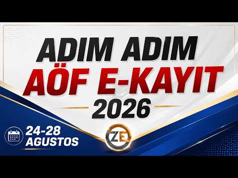 AÖF E-Kayıt Nasıl Yapılır? YKS 2026 Kayıtları 24 28 Ağustos Anadolu Atatürk ve İstanbul Açıköğretim