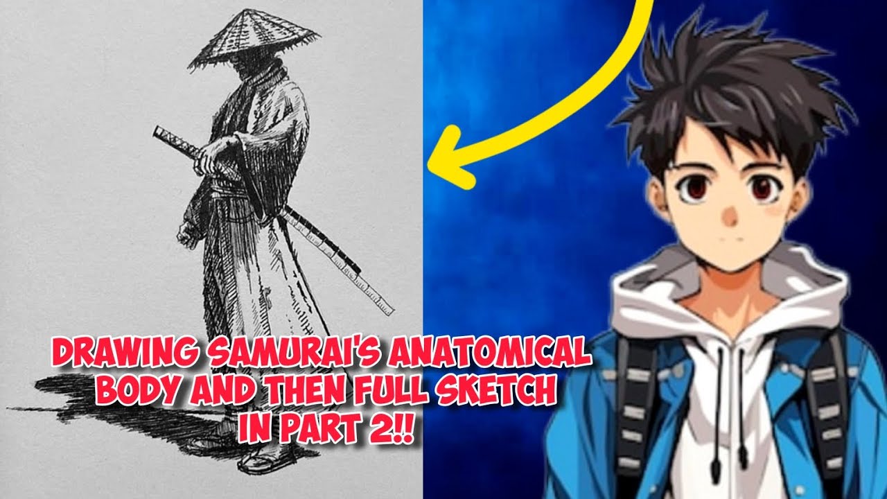 drawing samurai's anatomical body in part 2 we will complete this ...