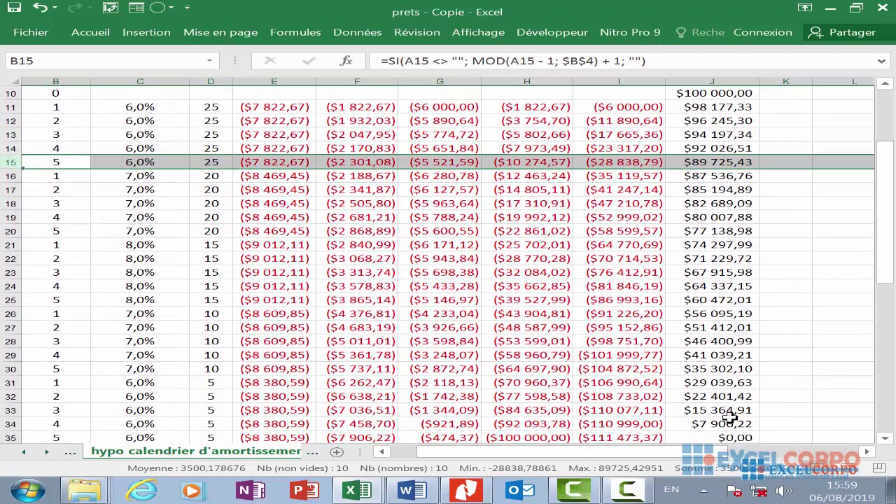 Tuto 103 comment travailler avec des hypothèque: fonction SI VPM ...