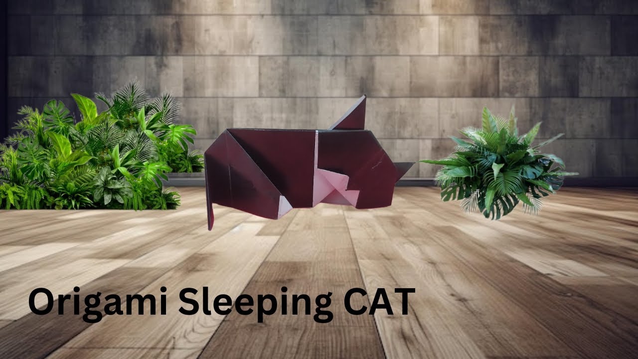 Origami Cat | Sleeping Paper Cat - YouTube