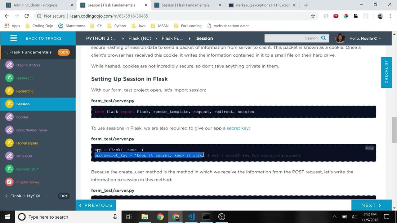 Flask - Session in coding - YouTube