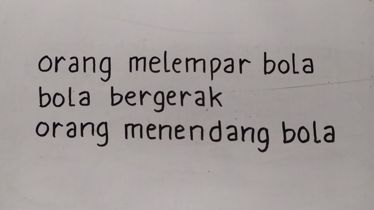 Belajar Membaca, Orang melempar bola - YouTube