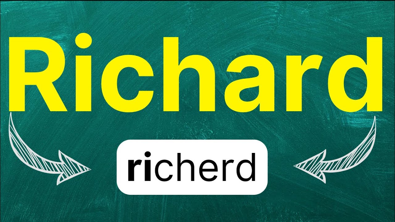 Cómo pronunciar: 'Richard' 'Ricardo' 'Nombre propio' 'Hombre' en inglés ...