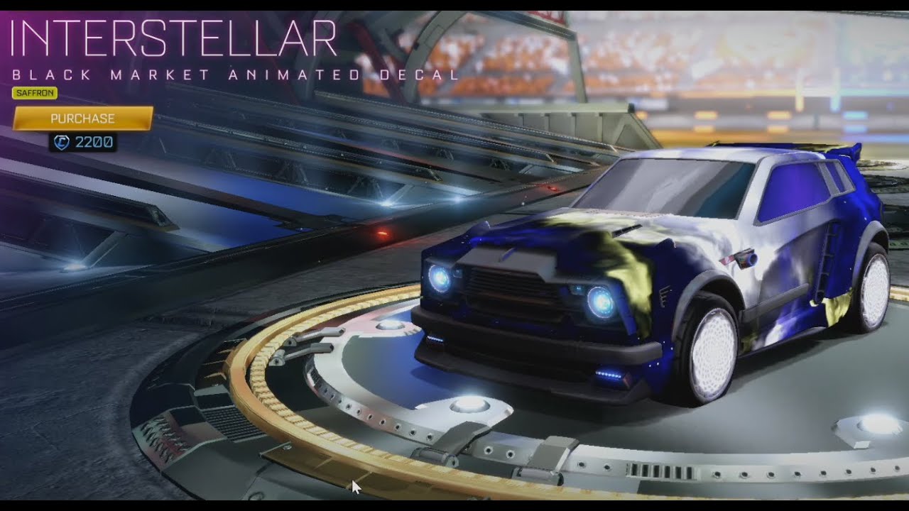 INTERSTELLAR BLACK MARKET ANIMATED DECAL in Rocket League Item Shop ...