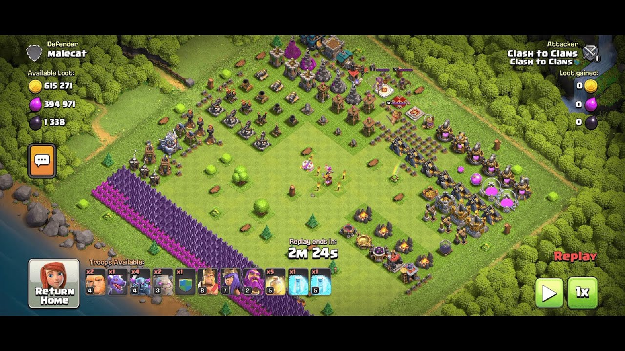 Male Cat vs Clash to Clans | COC Defenseless Town Hall 12 Creative ...