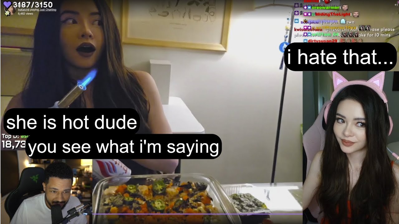 Katchii reacts to Nick calling her hot - YouTube