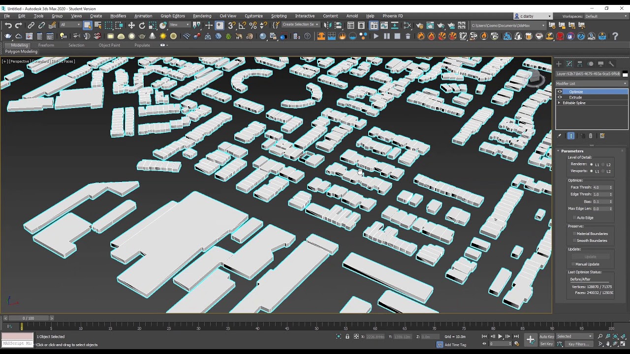 Clean up building footprints in 3DS Max - YouTube