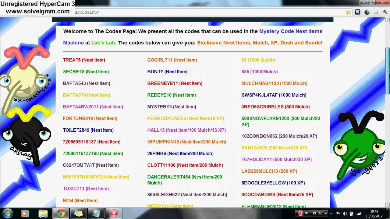 All The Binweevils Cheat Codes - YouTube