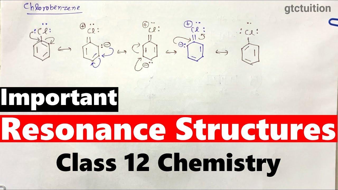 Important RESONANCE Structures #1 Class 12 Chemistry | Chlorobenzene ...