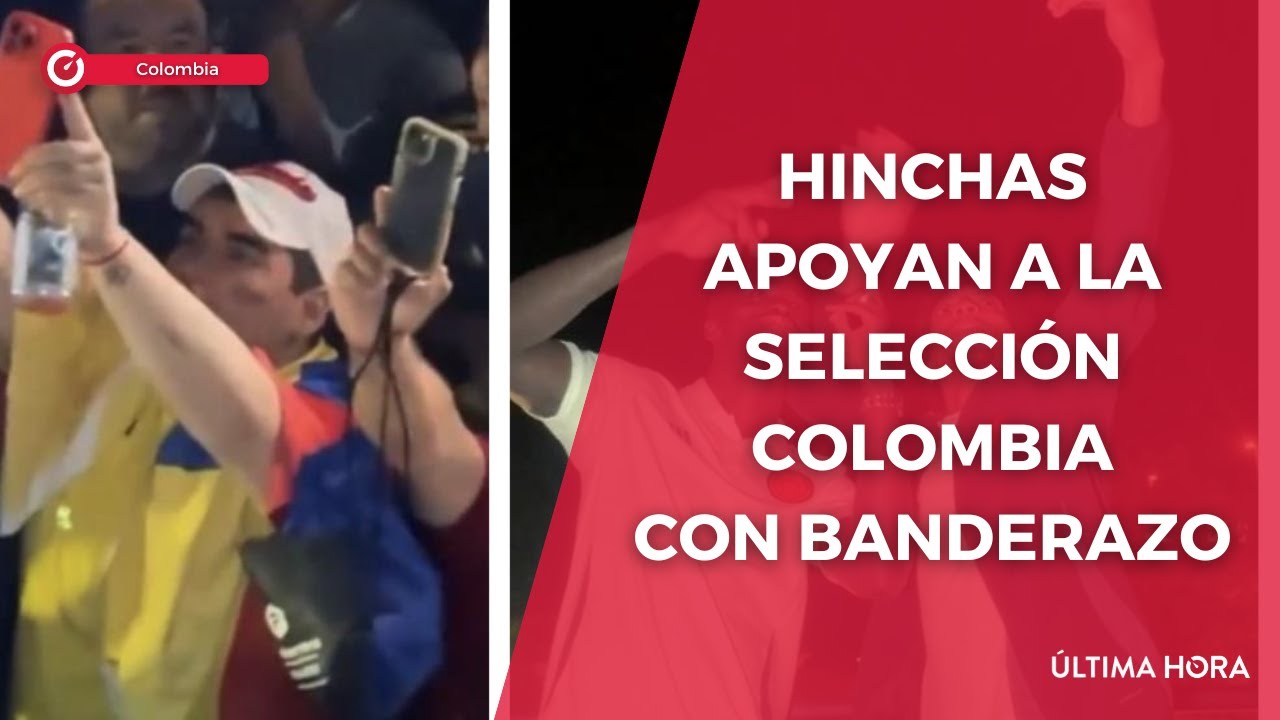 Hinchas colombianos alentaron a la selección con impresionante ...