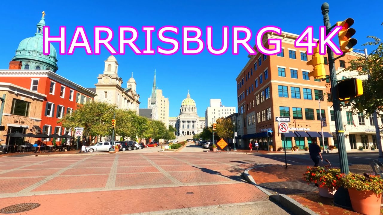 Autumn Day Drive in Pennsylvania's Capital, Harrisburg 4K - UHD - YouTube