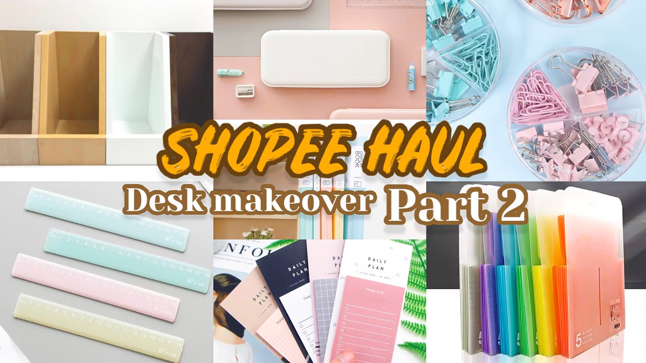 SHOPEE HAUL + Desk Makeover (Part 2) Sulet budol items - YouTube