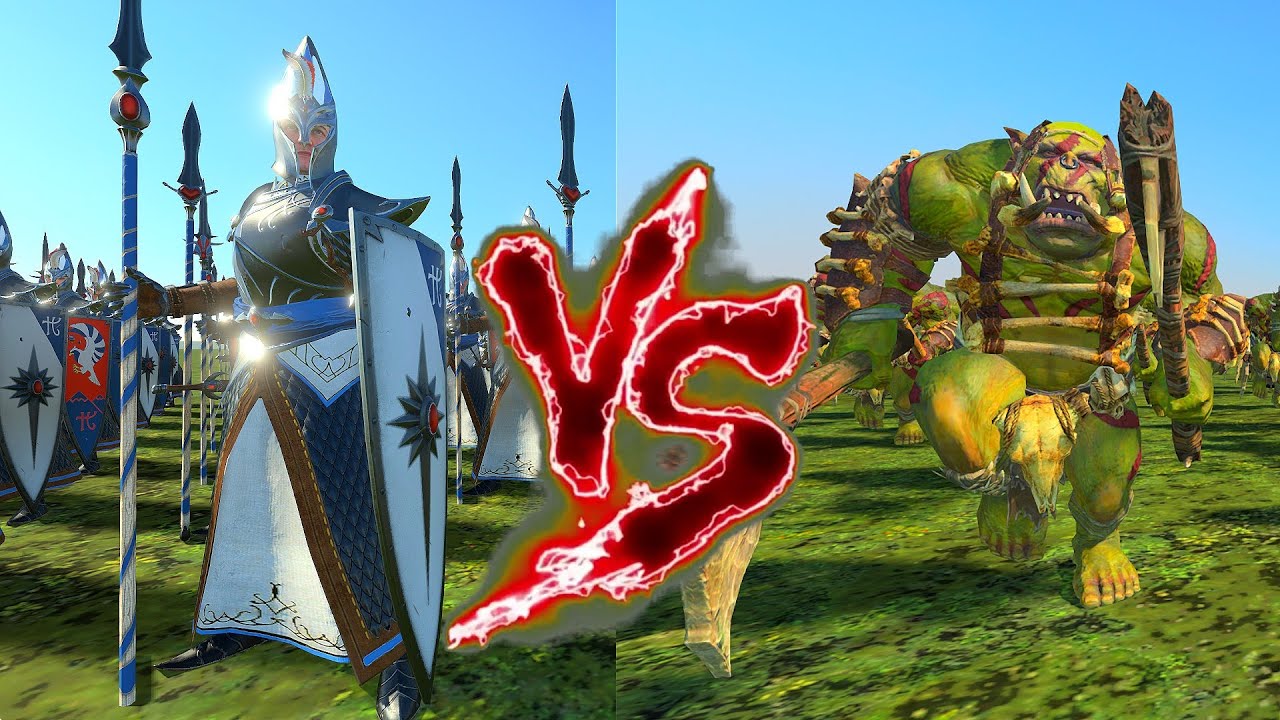 Silverin Guard VS Savage Orc Big 'Uns. Total War Warhammer 3 - YouTube