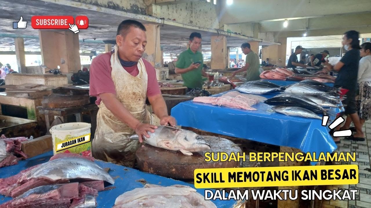 LUAR BIASA !!! Skill Memotong Ikan Besar Segar dalam Waktu Singkat ...