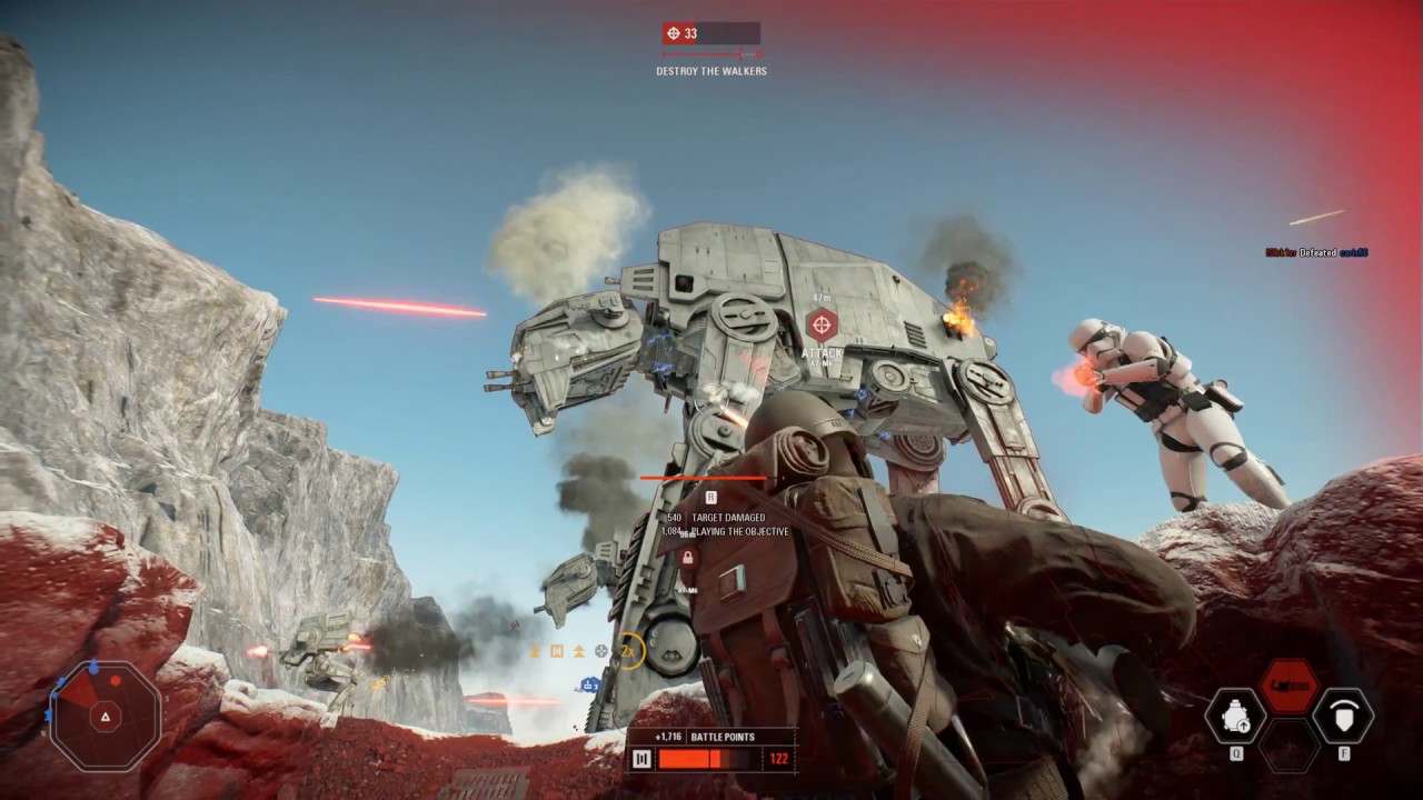 BF2 Battle of Crait Ultra Settings, Resistance Side Gameplay - YouTube