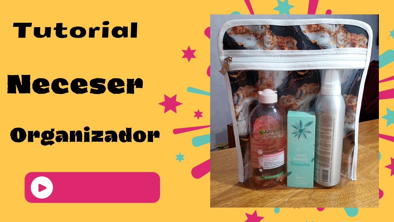 DIY- NECESER/ORGANIZADOR DE NYLON CRISTAL -Como coser un neceser de ...