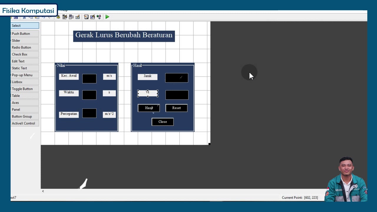 Tutorial GUI MATLAB Pada Materi GLBB #Pendidikan Fisika #Universitas ...