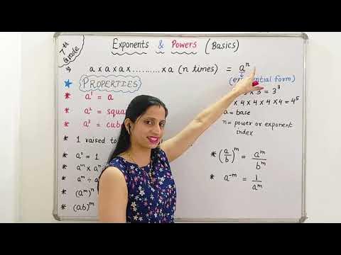 Exponents and Power Class 7 ( Basics & Properties) - YouTube