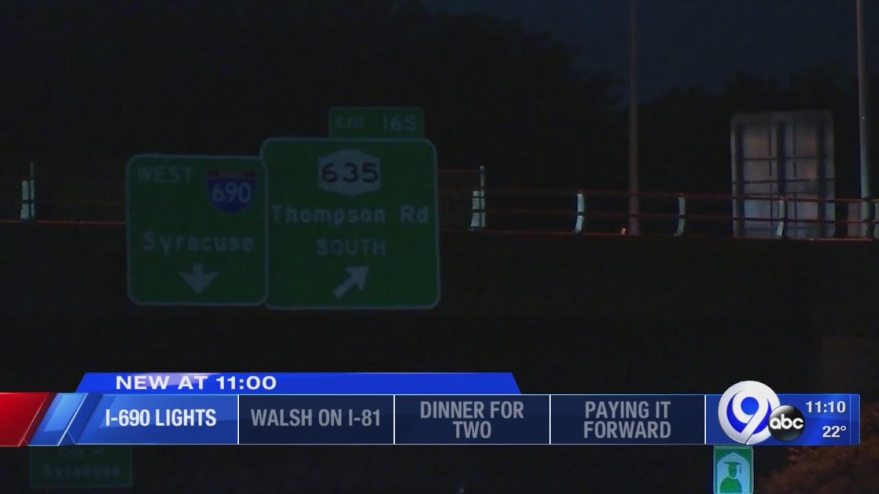 New street lights coming to part of I-690 - YouTube