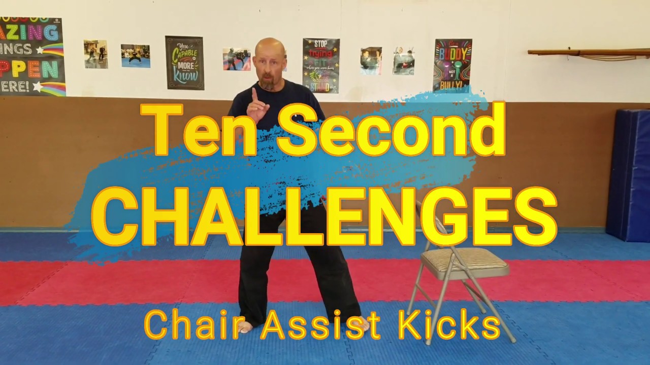 10-Second Challenges for Kids in Karate: Chair Assist Kicks - YouTube