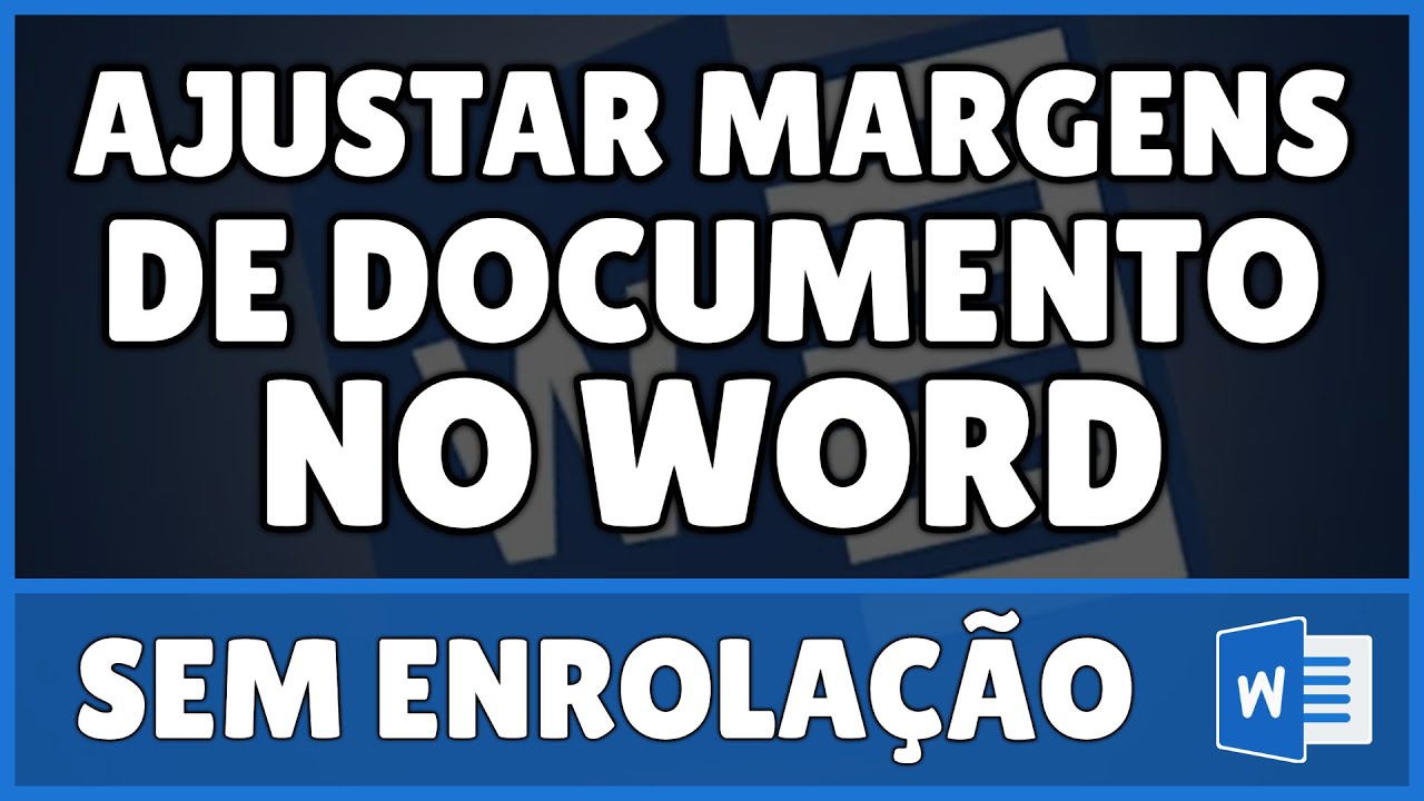 Como Ajustar as Margens de um Documento no Word - YouTube