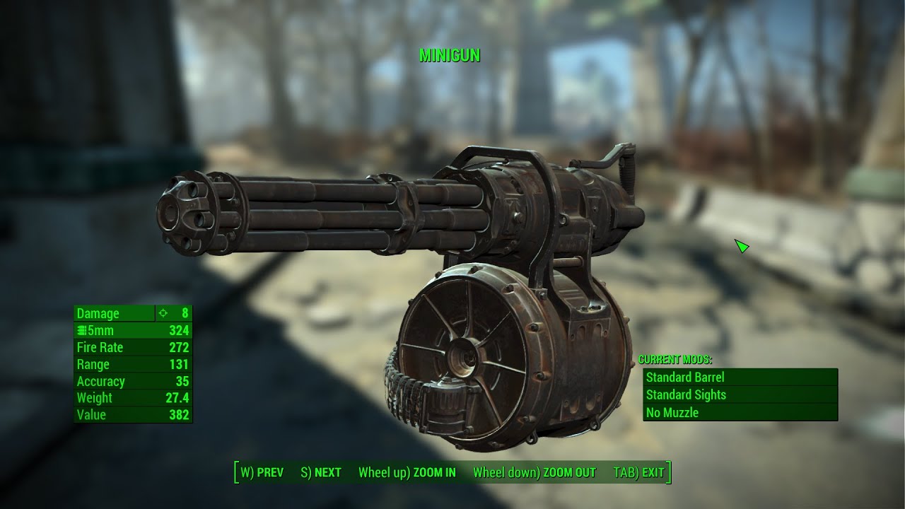 Fallout 4 Weapons - Minigun - YouTube