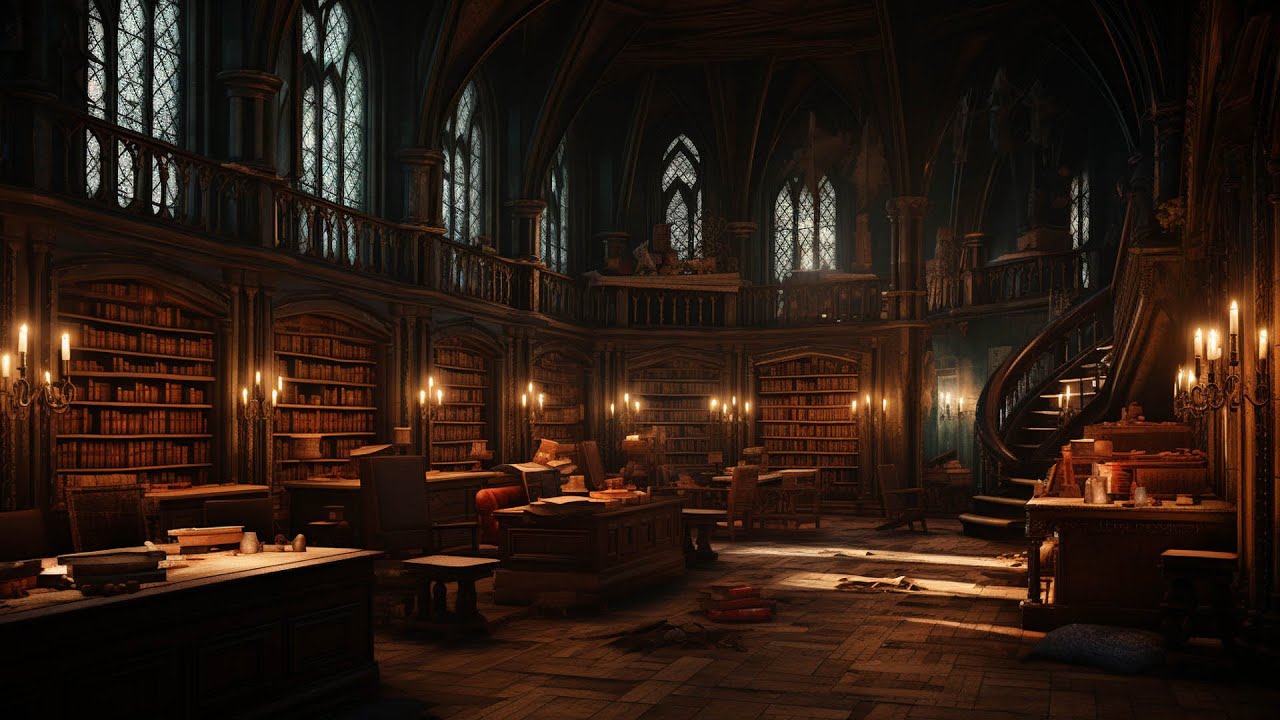 HOGWARTS LIBRARY | HARRY POTTER ASMR | Most Ambient Video EVER ...