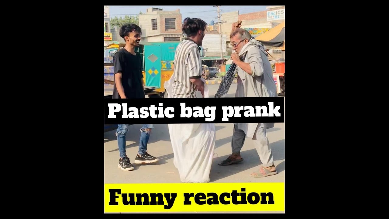 Plastic bag prank in public | Funny reactions | Watch till end 😂 - YouTube
