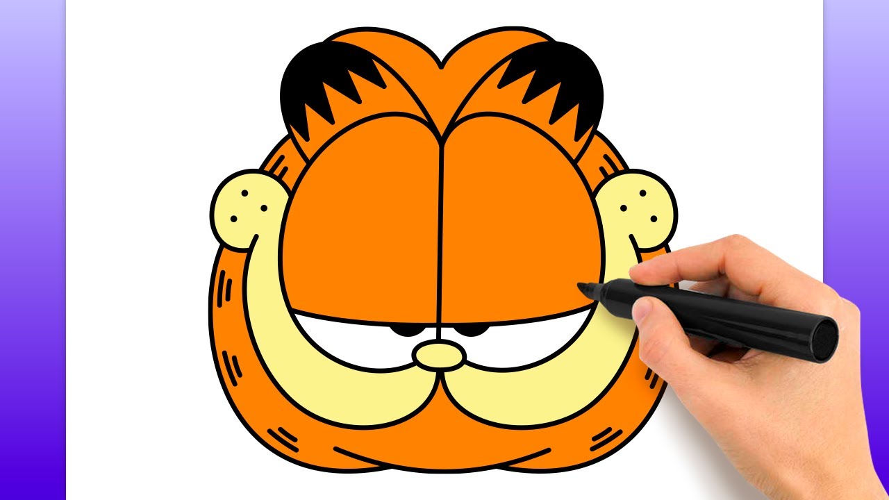 Cómo Dibujar A Garfield (Tutorial De Dibujo Fácil) - YouTube