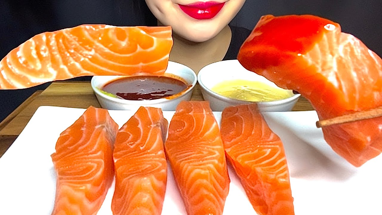 Asmr 연어회 먹방 홀스래디쉬 Raw Salmon Sashimi Mukbang Youtube