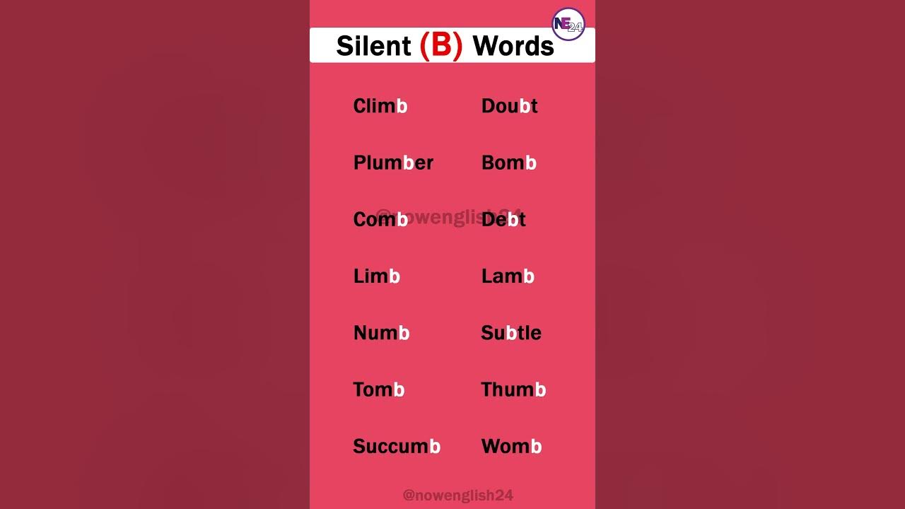 Words With Silent Letter B shorts vocabulary YouTube words-with-silent-letter-b-shorts-vocabulary-youtube