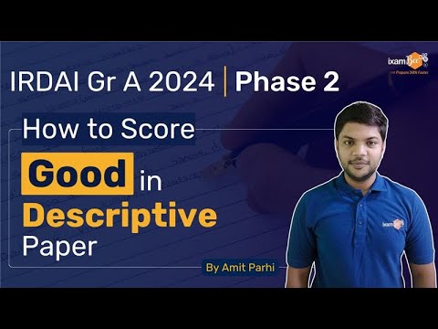 IRDAI 2024 | Phase-2 | How to Score Good in Descriptive Paper | By Amit ...