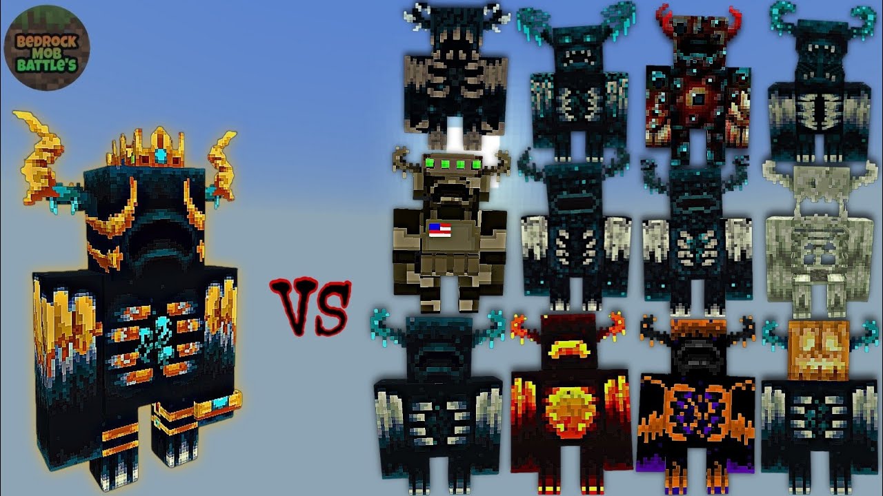 King Warden vs Warden Plus | Minecraft Bedrock | Mob Battle - YouTube