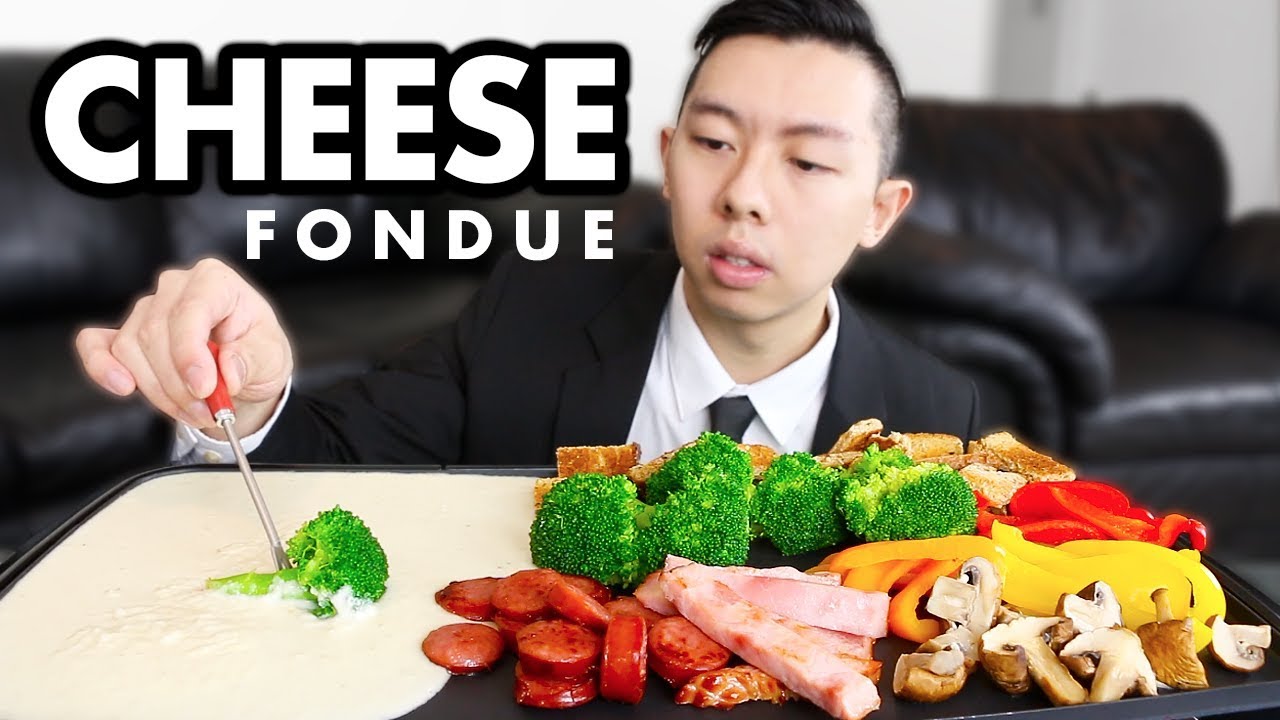 CHEESE FONDUE Mukbang (Valentine's Day MUKBANG) + STORYTIME | Mukbang ...