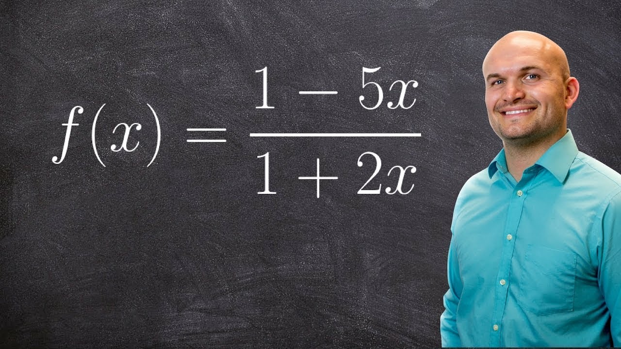 Finding and graphing the vertical and horizontal asymptotes - YouTube