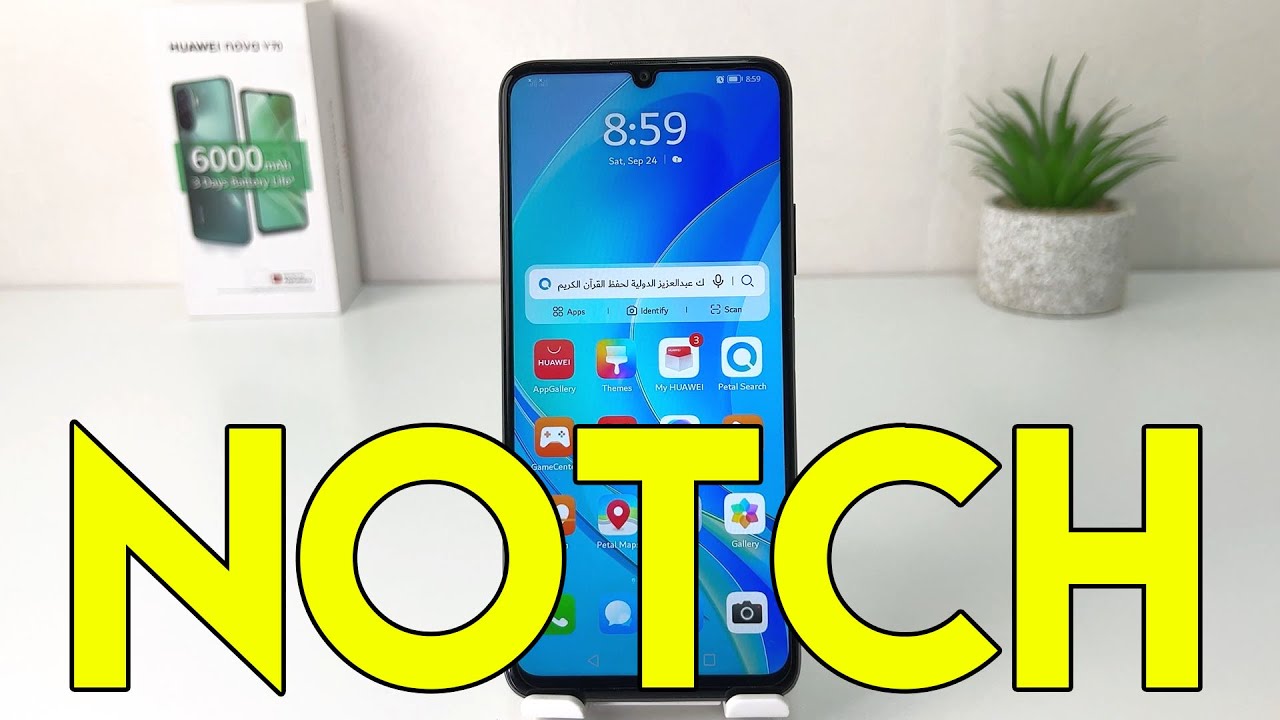 Huawei Nova Y70: How to Enable Or Disable Water Drop Notch - YouTube
