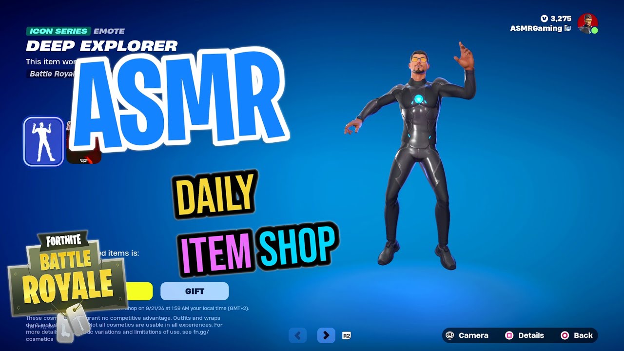 ASMR Fortnite NEW Deep Explorer Emote! Daily Item Shop 🎮🎧 Relaxing ...