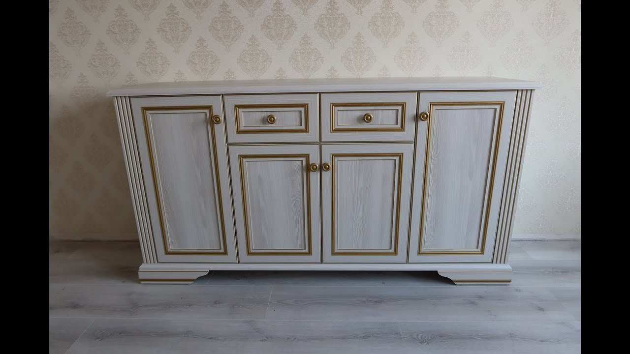 Сборка мебели Комод ВАЙТ 4D2S (Сосна золотая) GERBOR/ГЕРБОР УКРАИНА - YouTube