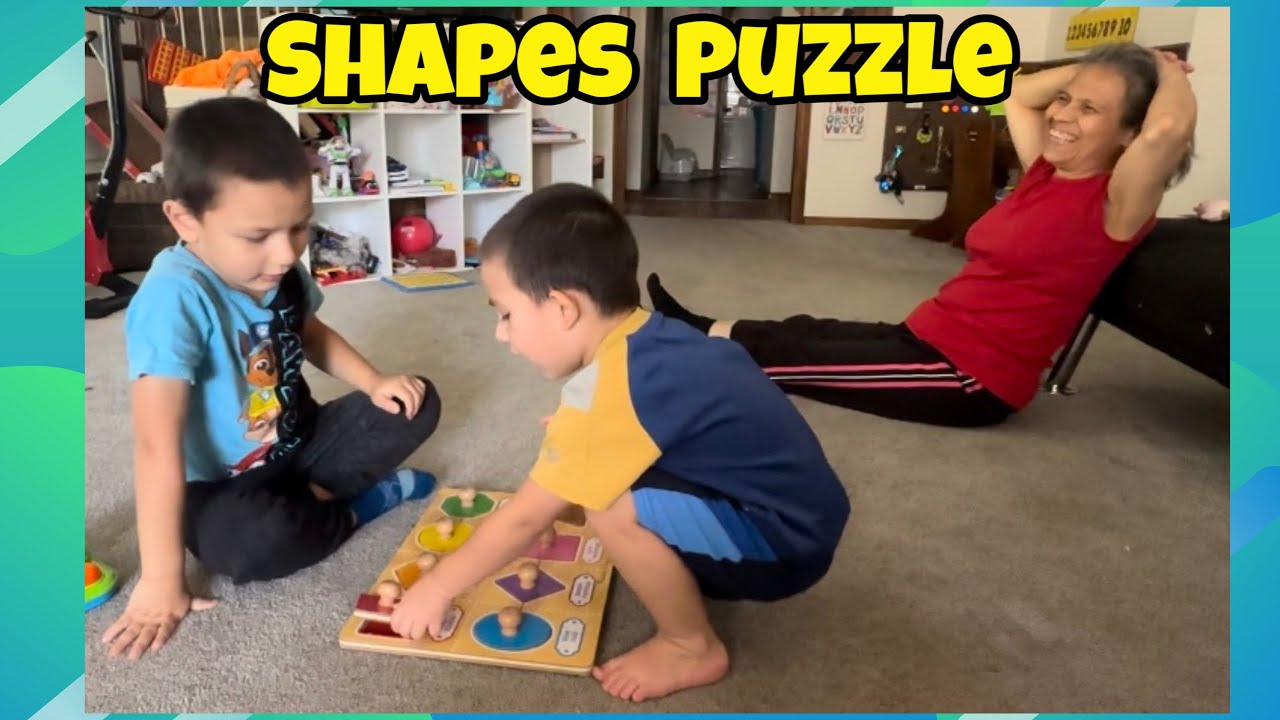 Shapes Puzzle with Joshy & Caleb - YouTube