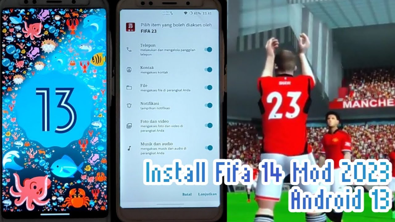 Cara install FIFA 14 Mod 2023 di Android 13 Data dan OBB - YouTube