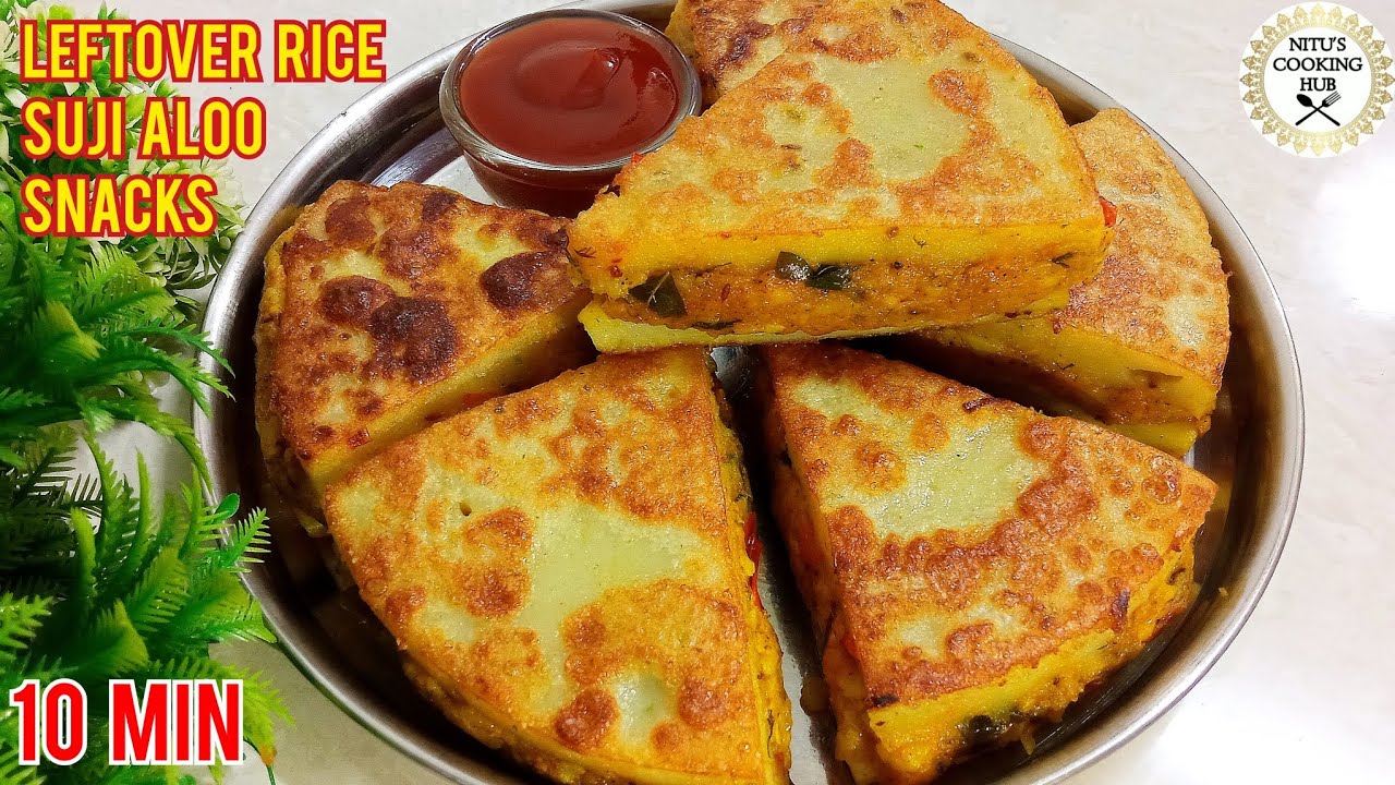 Leftover Rice Suji Aloo Snacks Recipe|बचे हुए चावल सूजी आलू से बनाये ...