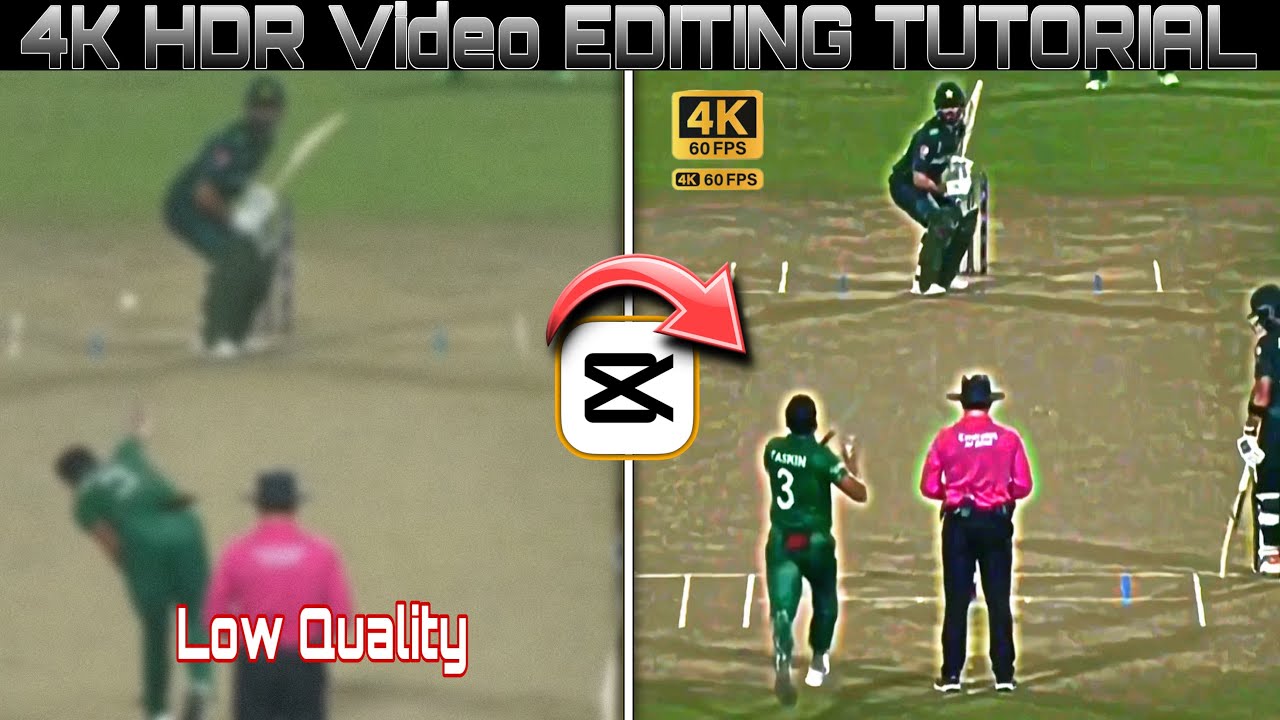 How To Make Cricket Hdr Video Editing In Capcut App// Tik Tok Viral Video Editing Tutorial - YouTube